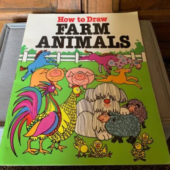 Toys | Vintage 1983 How To Draw Farm Animals Booklet By Barbara ...